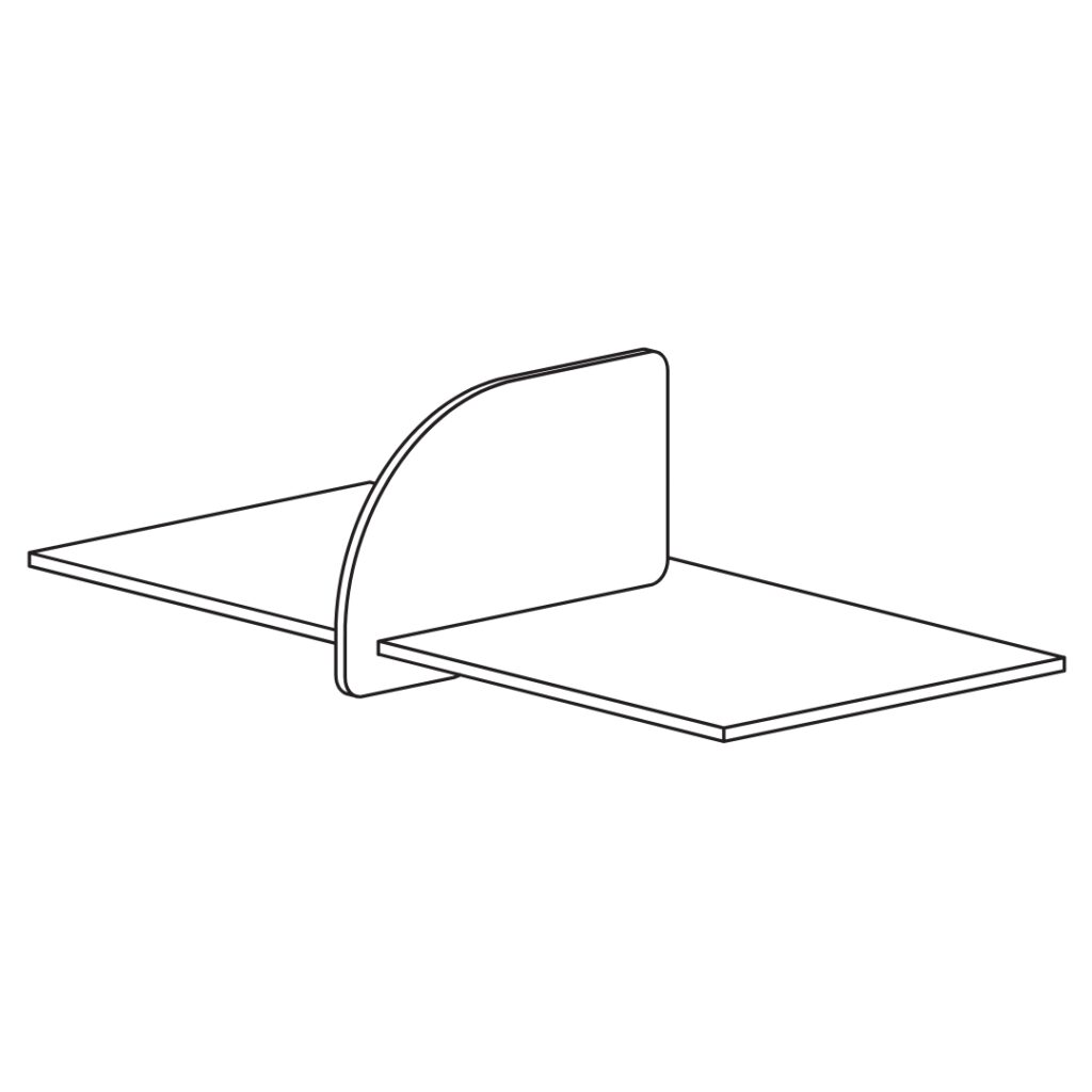 SANA Serenity Desk Divider Slide On Screen - Designer Pinboards Australia